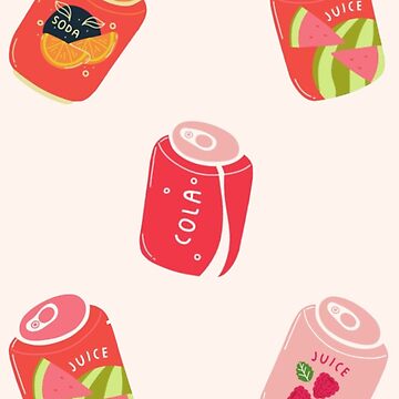 "Five Cute Soda Cans " Sticker for Sale by littlebloom | Redbubble