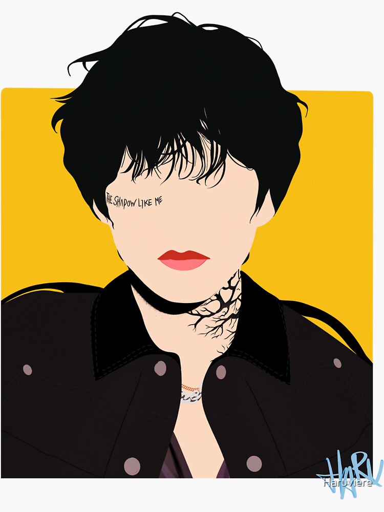 Pegatina «BTS Taehyung (V) Retrato sin rostro» de Haruviere | Redbubble