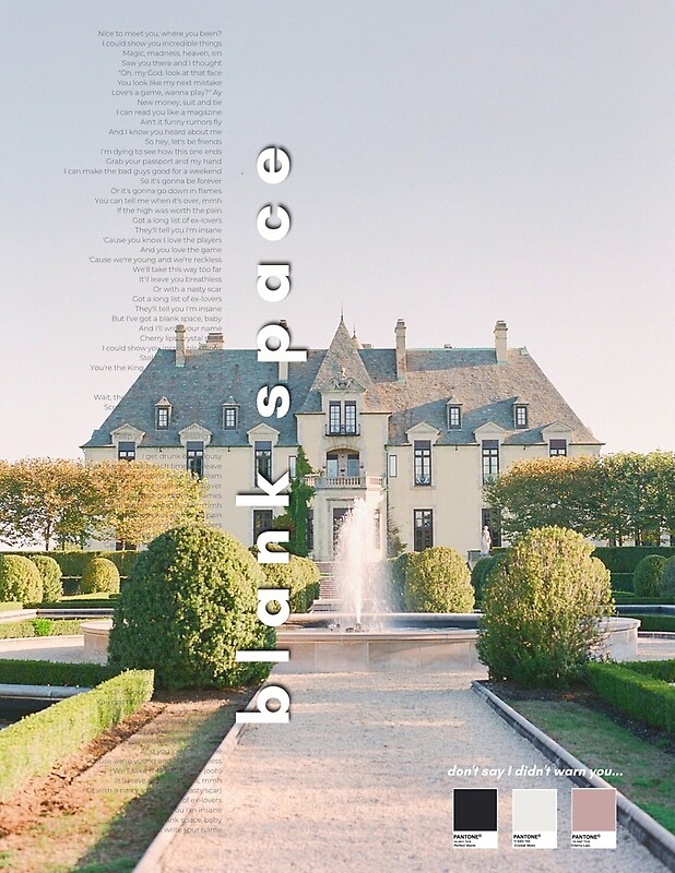 "Blank Space Taylor Swift Poster - 1989" by jnnavas | Redbubble