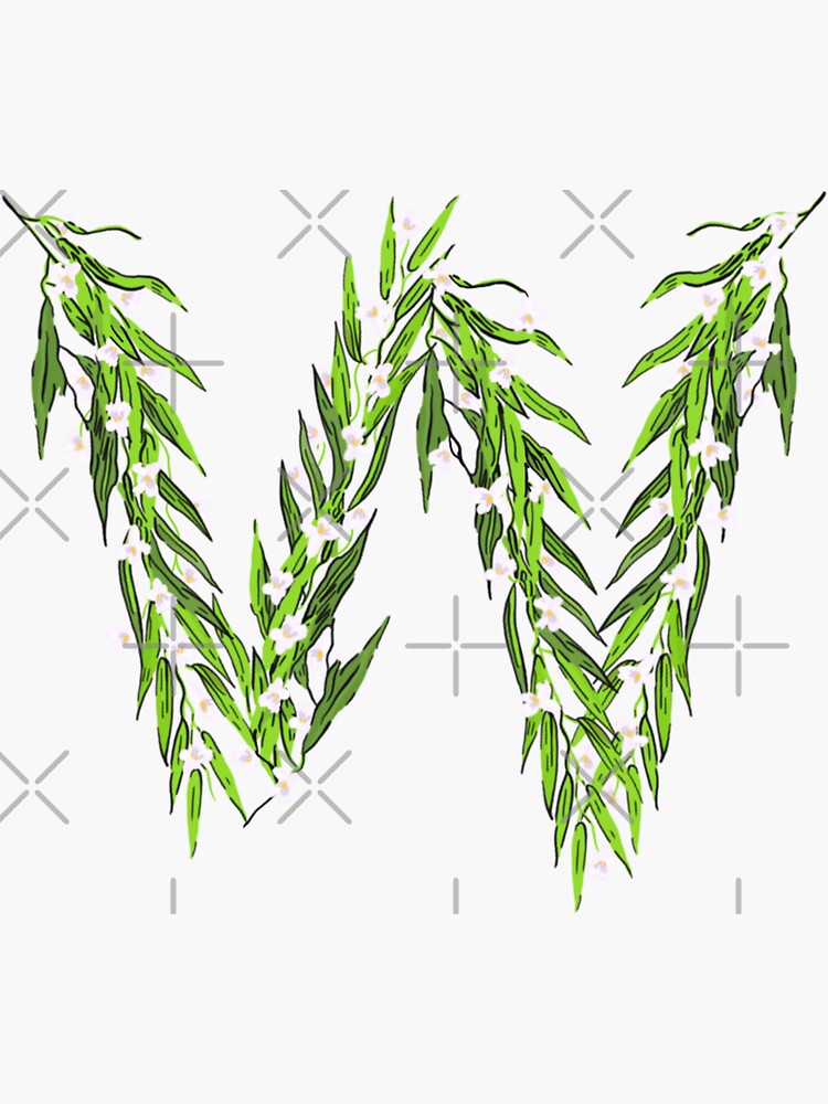 "W willow" Sticker by irvd5d | Redbubble