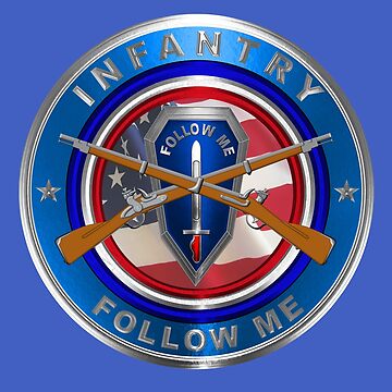 "Infantry Crossed Rifles Follow Me" Sticker for Sale by SoldierAlways ...
