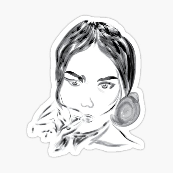 "Girl Smoking cigarette." Sticker for Sale by Amitdnath | Redbubble