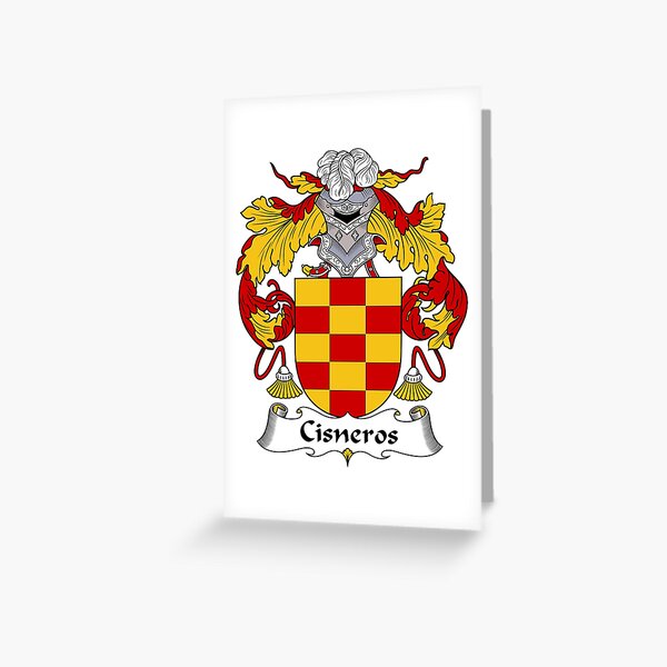 "Cisneros Coat of Arms/Family Crest" Greeting Card for Sale by ...
