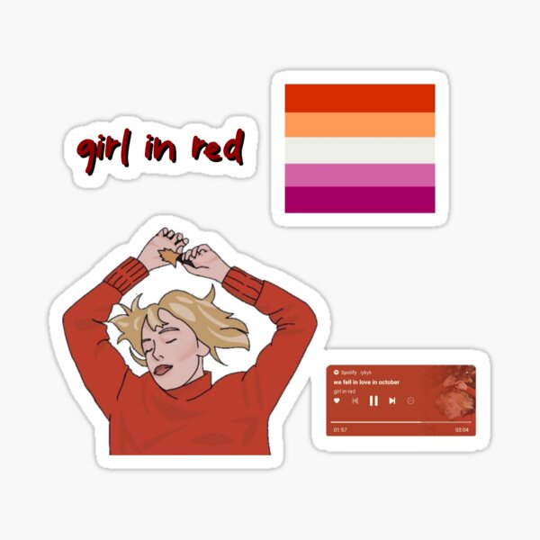 "Sticker Pack GIRL IN RED" Sticker by ceeliuss | Redbubble