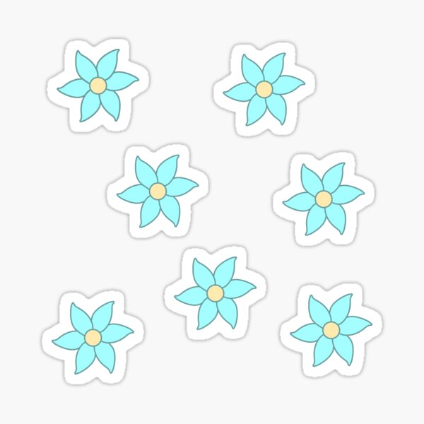 "Pretty Blue flowers sticker pack" Sticker for Sale by MeIanie | Redbubble