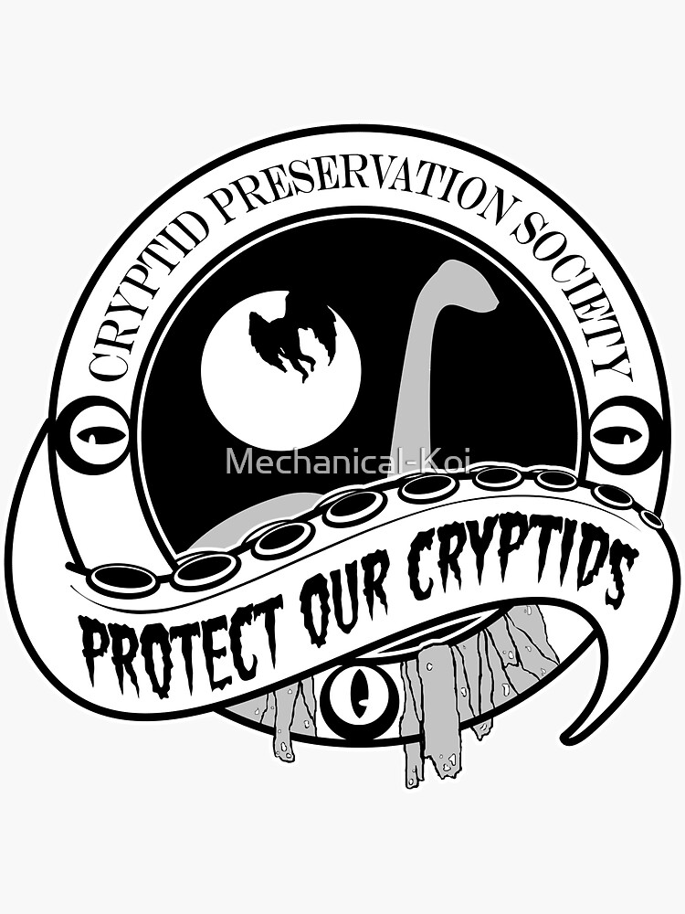 "Cryptid Preservation Society" Sticker for Sale by Mechanical-Koi ...