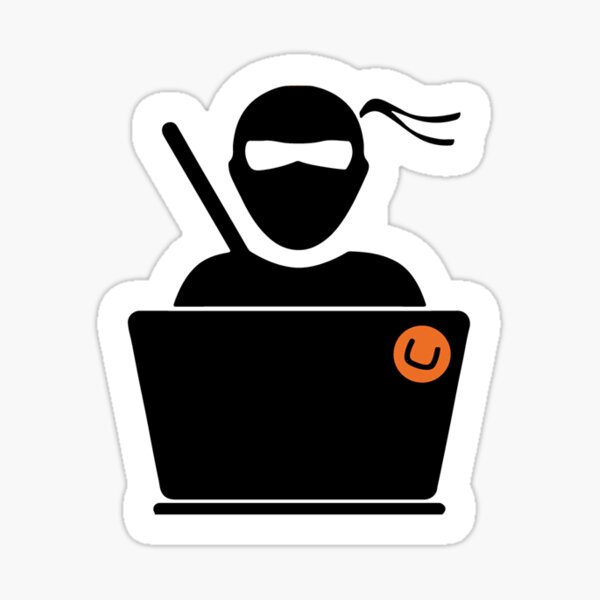 "Coding ninja" Sticker by Alraas | Redbubble