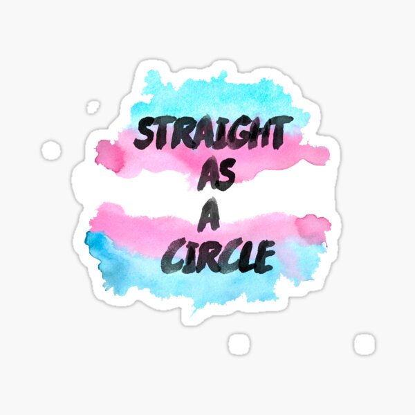 "Straight as a circle trans flag" Sticker by Miri-Rainbowitz | Redbubble