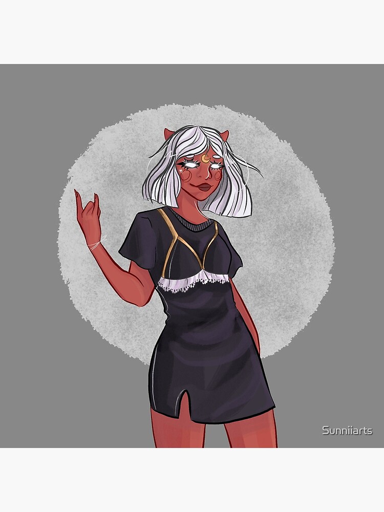 "Red Demon Lady" Art Print by Sunniiarts | Redbubble