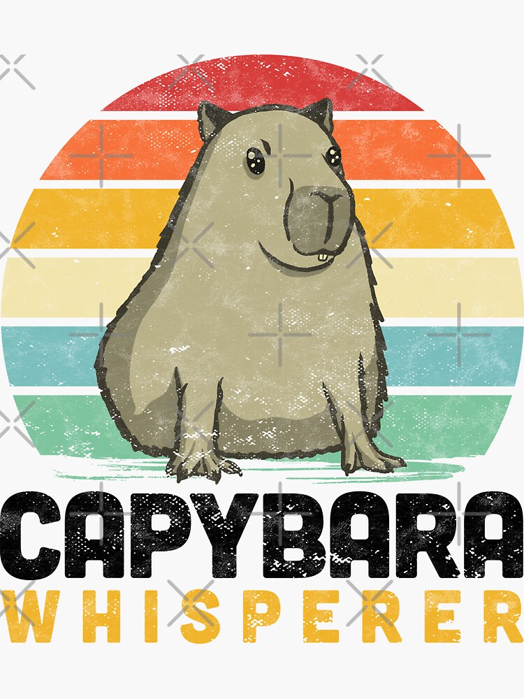 "Capybara whisperer capybara saying" Sticker for Sale by madgrfx ...