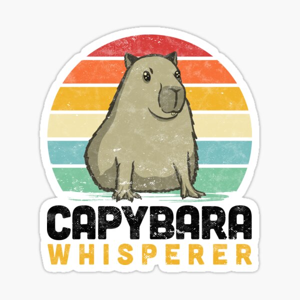 "Capybara whisperer capybara saying" Sticker for Sale by madgrfx ...
