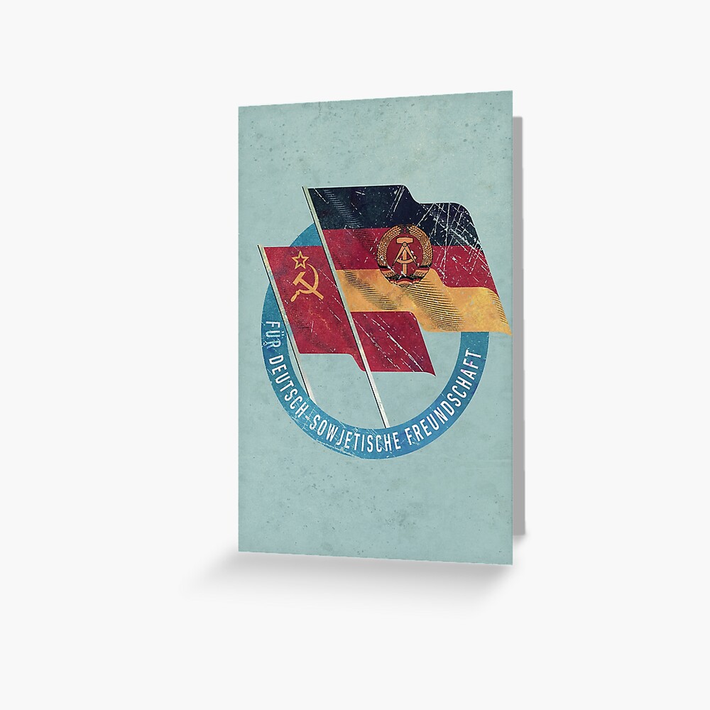 "German DDR CCCP Friendship Badge" Greeting Card for Sale by Royal ...