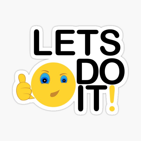 "lets do it emoji" Sticker for Sale by daniyal8586 | Redbubble