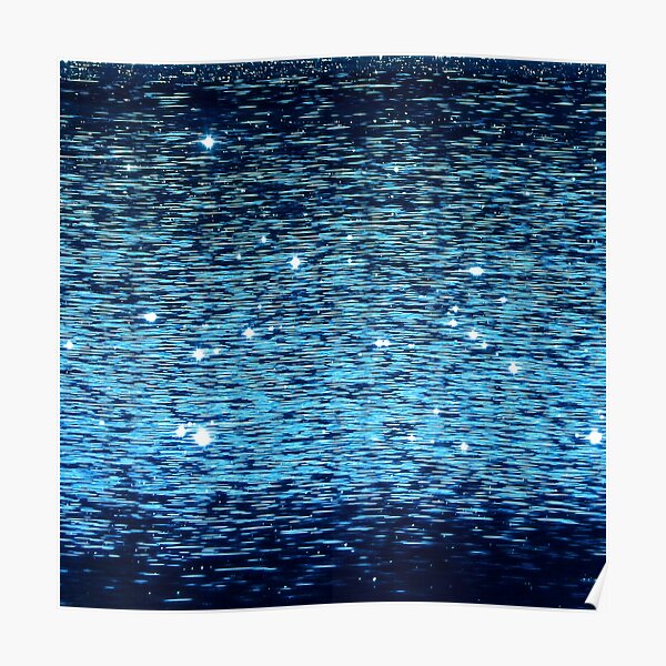 "Midnight Blue Sea Sparkle" Poster for Sale by KirstyNadineArt | Redbubble