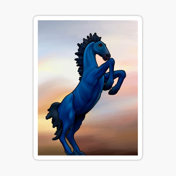 "Blucifer at Denver Airport" Sticker for Sale by Makesspence | Redbubble