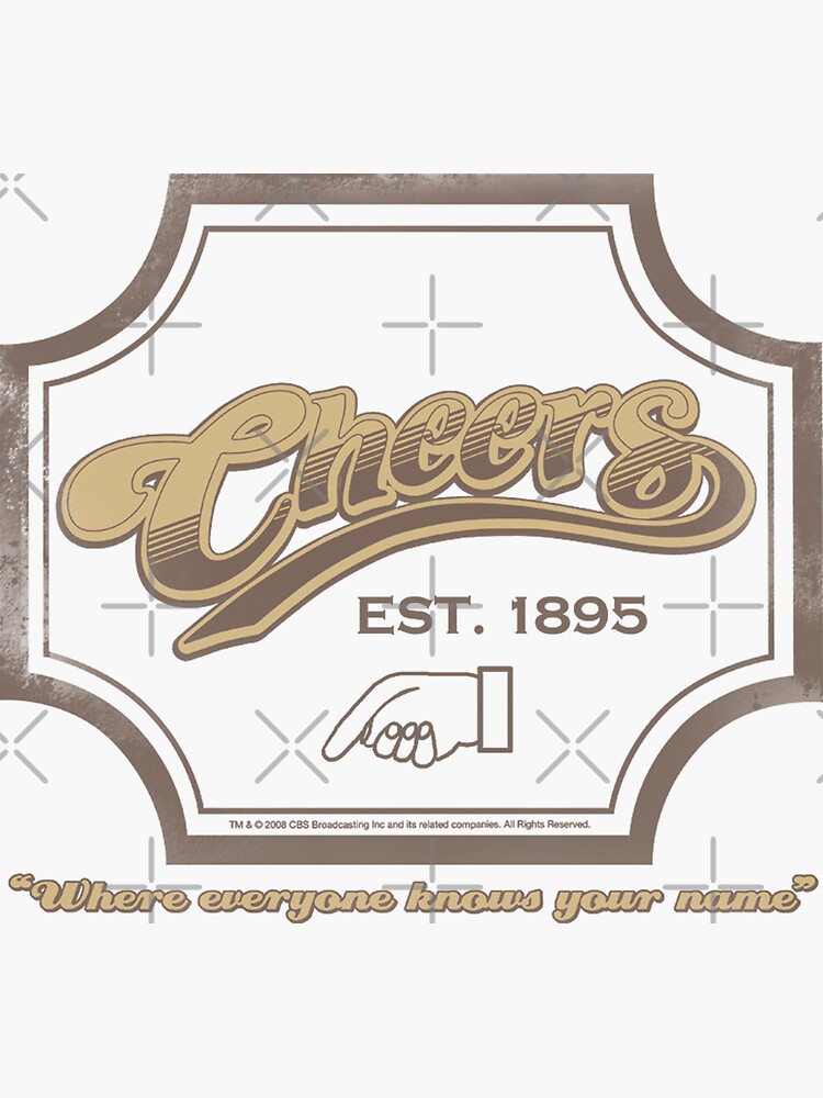 "Cheers entrance sign 1895" Sticker for Sale by rooyaVandens | Redbubble