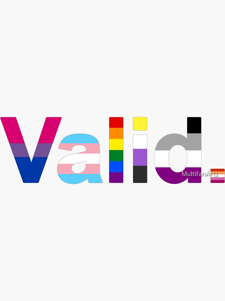 "Valid pride flag design." Sticker for Sale by MultifanArt1 | Redbubble