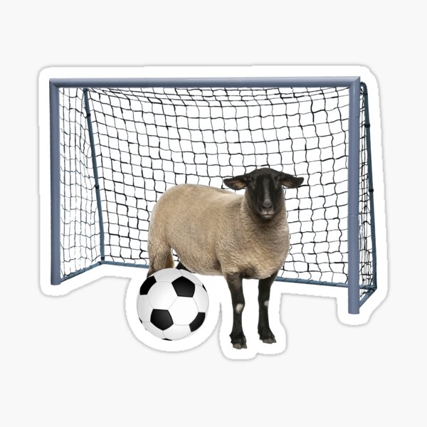 "Sheep - Football soccer goal" Sticker by Move-Art | Redbubble