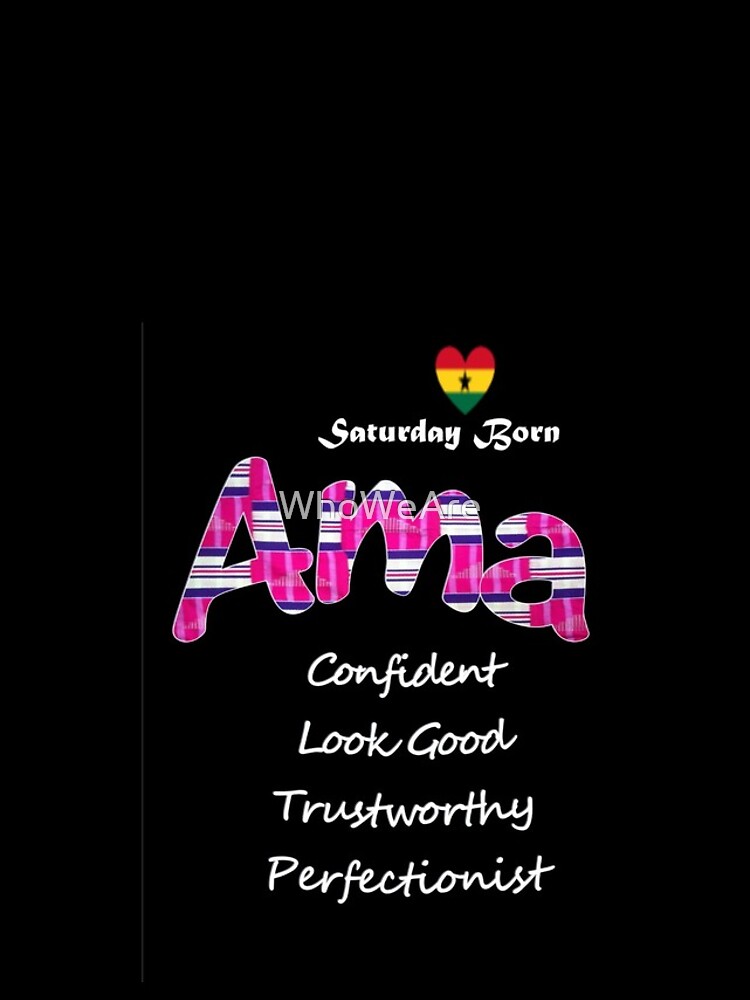 "Saturday Born Ghanaian Female Name 'Ama' in pink" iPhone Case for Sale ...