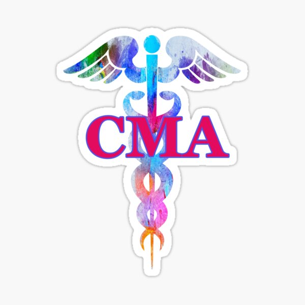"CMA Certified Medical Assistant Caduceus" Sticker for Sale by Sashakis ...