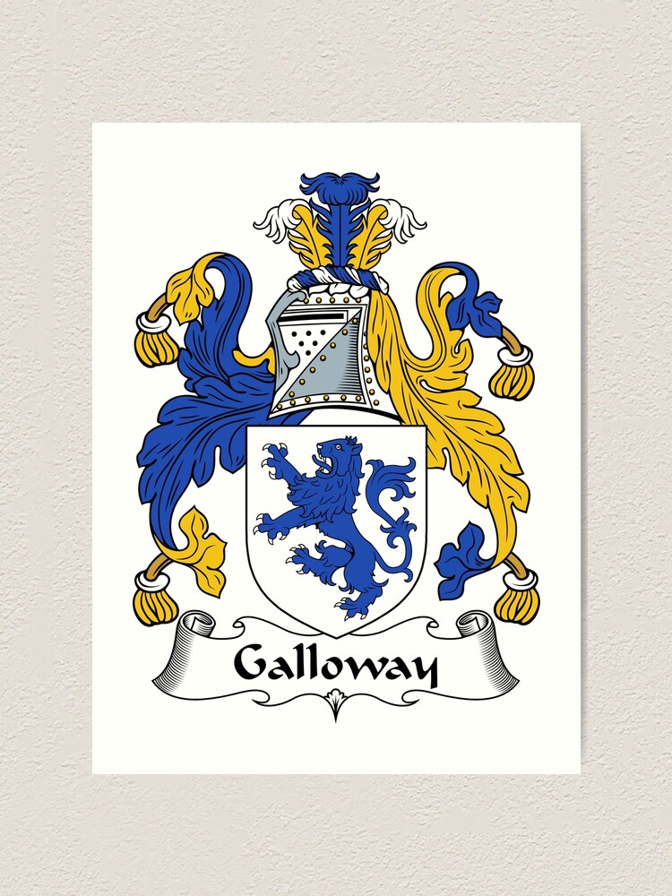 "Galloway Coat of Arms / Galloway Family Crest" Art Print by ...