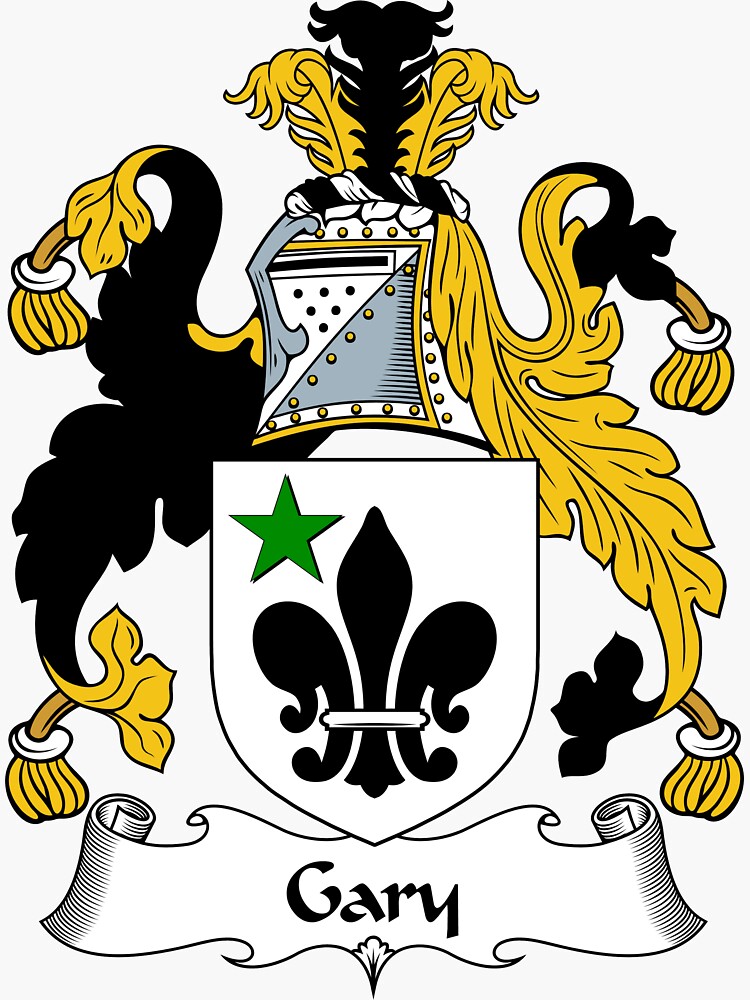 "Gary Coat of Arms / Gary Family Crest" Sticker for Sale by ...