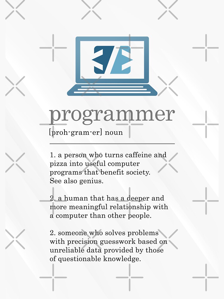 "Funny Programmer Definition Career Computer Developer Sign" Sticker ...