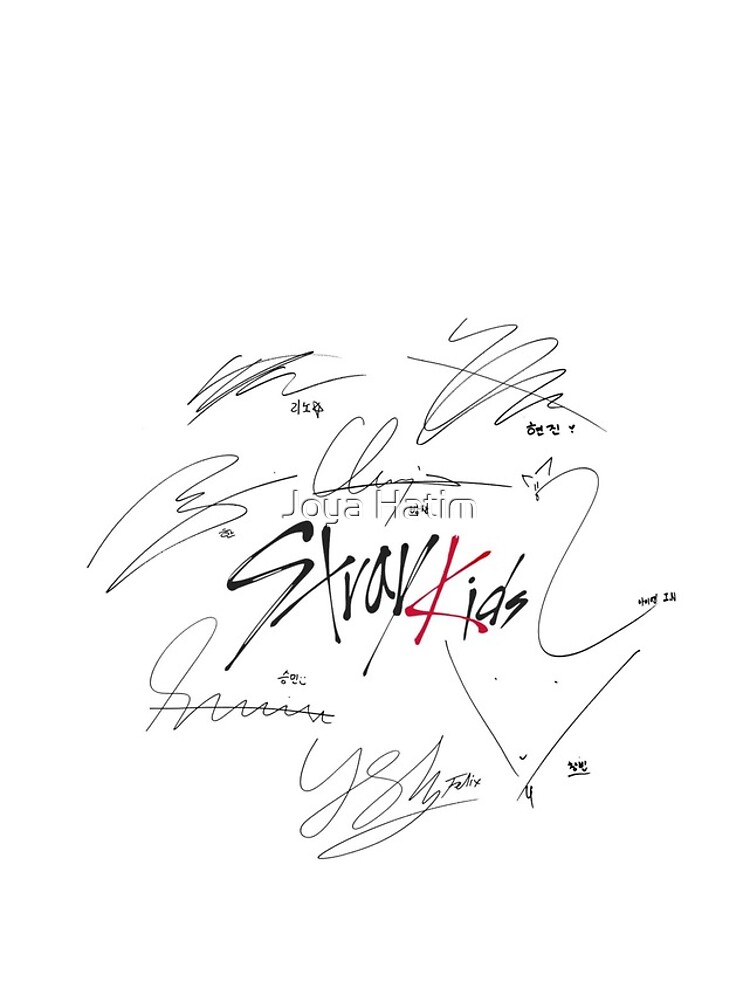 "Stray Kids OT8 - Logo with Signatures (white)" iPhone Case for Sale by ...