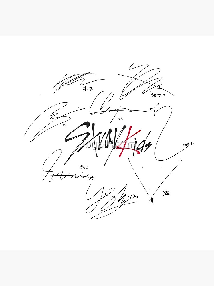 Stray Kids OT8 - Logo with Signatures (white) Tote Bag sold by Clone ...