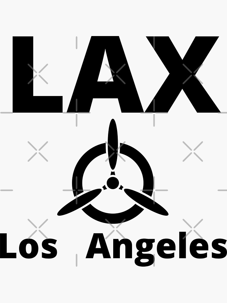 "Los Angeles airport code LAX" Sticker for Sale by erozzz | Redbubble