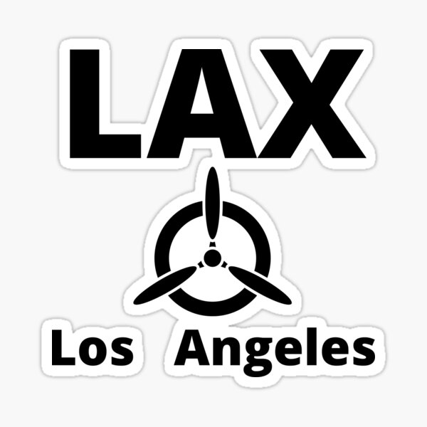 "Los Angeles airport code LAX" Sticker for Sale by erozzz | Redbubble
