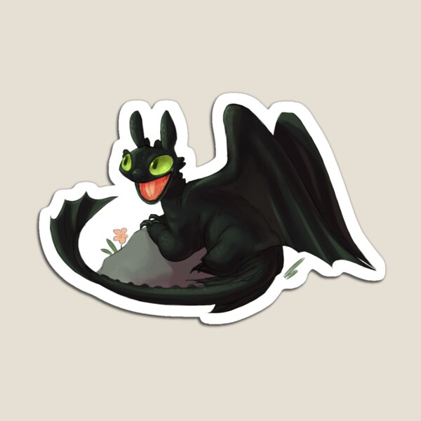"Toothless" Magnet for Sale by artisticaviary | Redbubble