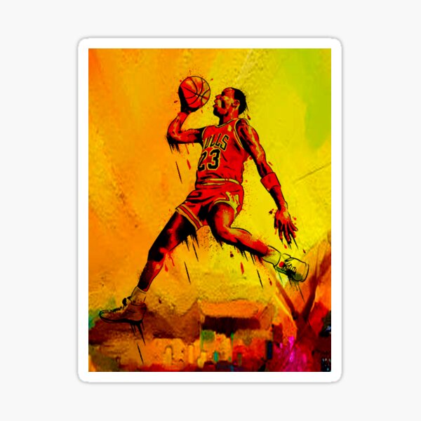 "JORDAN MURAL ART" Sticker for Sale by woodify | Redbubble