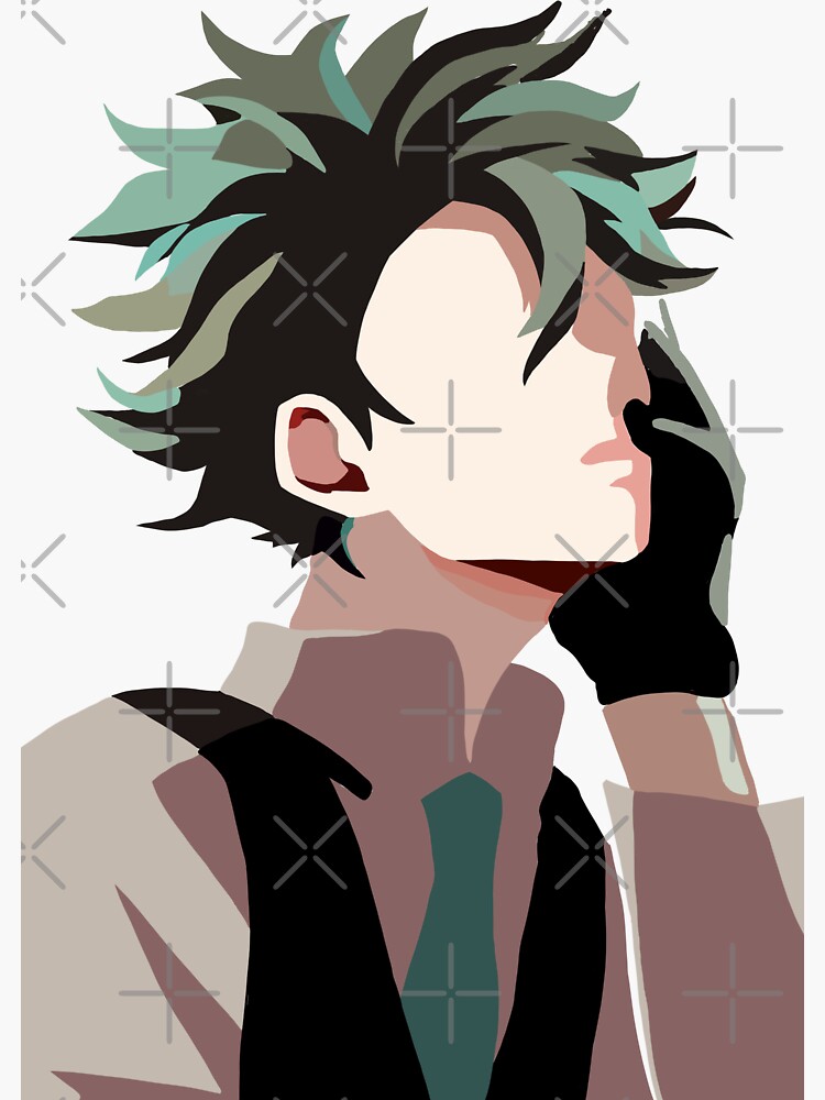 "villain deku block" Sticker by aelin4life | Redbubble
