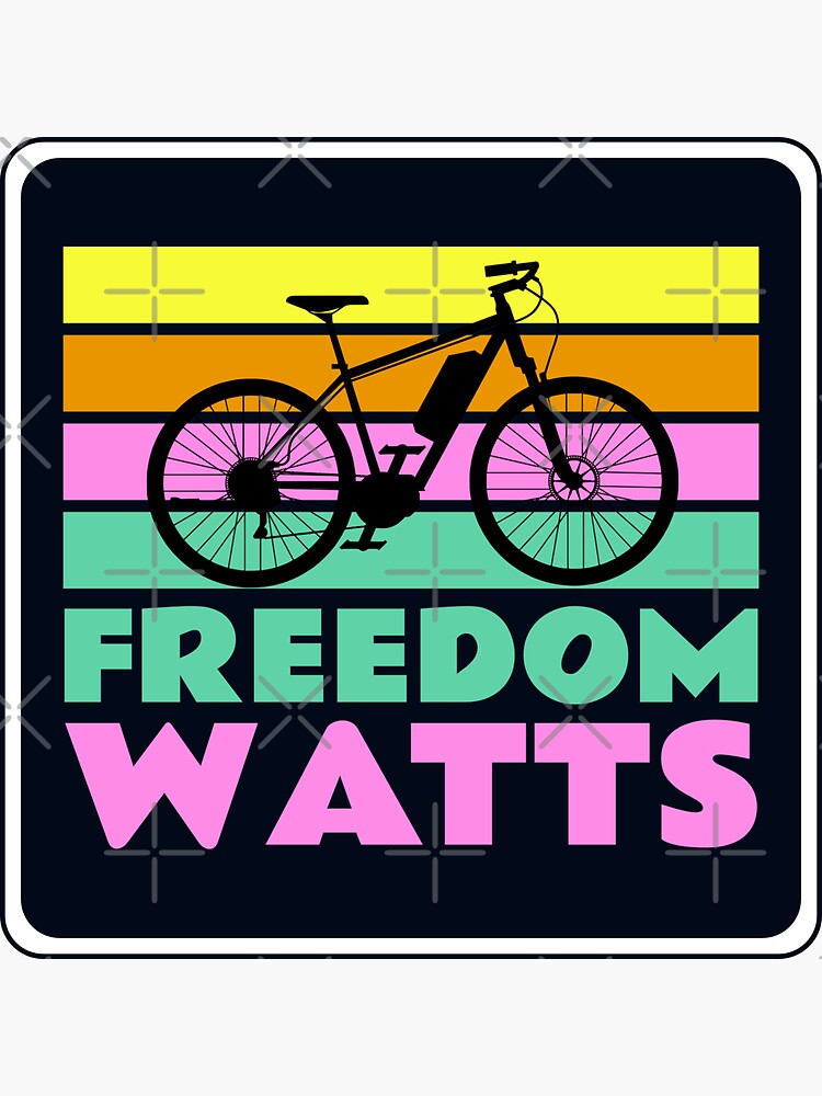 "Ebike Freedom Watts - Mountain Bike Emtb" Sticker by grinta2021 ...