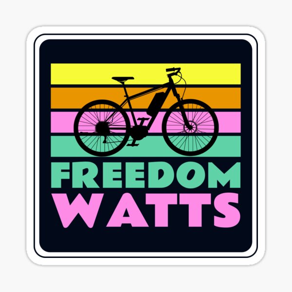 "Ebike Freedom Watts - Mountain Bike Emtb" Sticker by grinta2021 ...