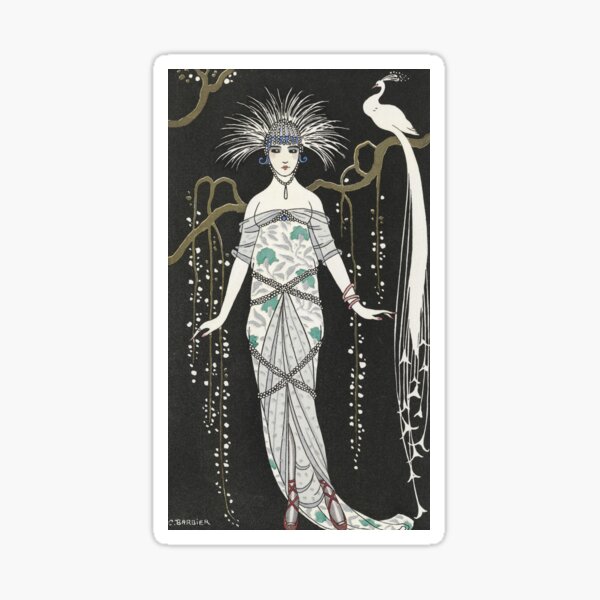 "1920s dress illustration" Sticker for Sale by ZvekiVintage | Redbubble