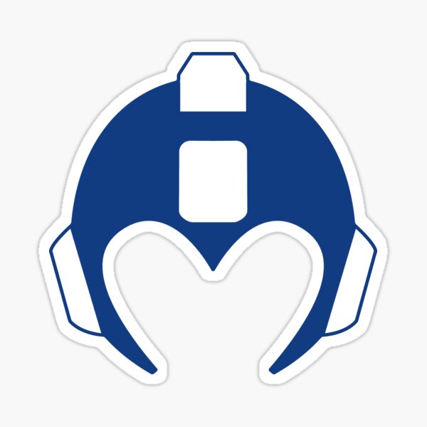 "Megaman Helmet" Sticker for Sale by NerdiousBrands | Redbubble