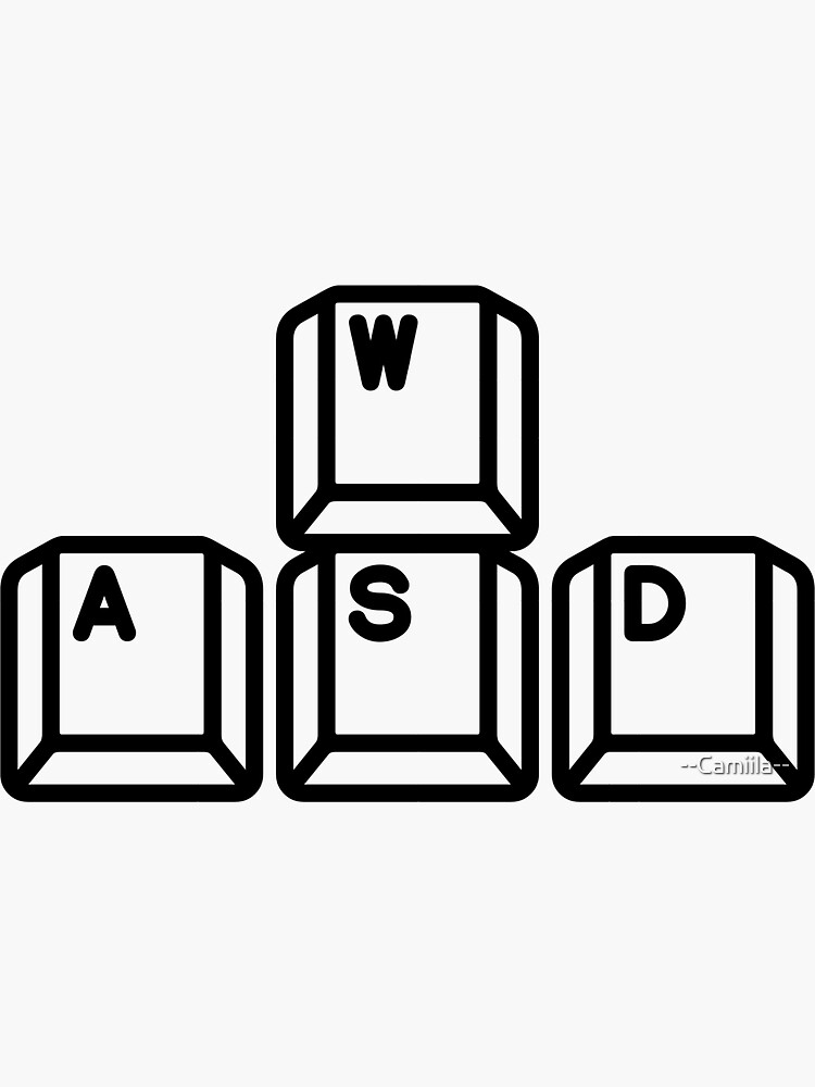 "WASD" Sticker for Sale by --Camiila-- | Redbubble