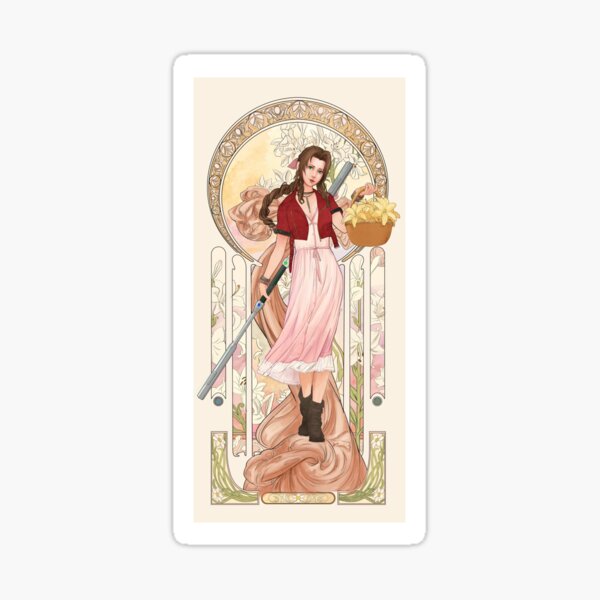 "Aerith Final Fantasy VII remake" Sticker for Sale by artofmolly ...