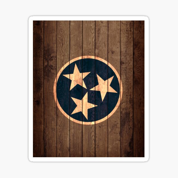 "Tennessee Star Flag Wood" Sticker for Sale by ChronicCo | Redbubble