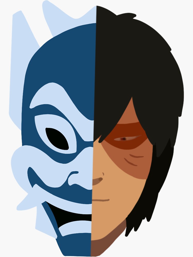 "Avatar Zuko and Blue Mask" Sticker for Sale by cassie-davidson | Redbubble