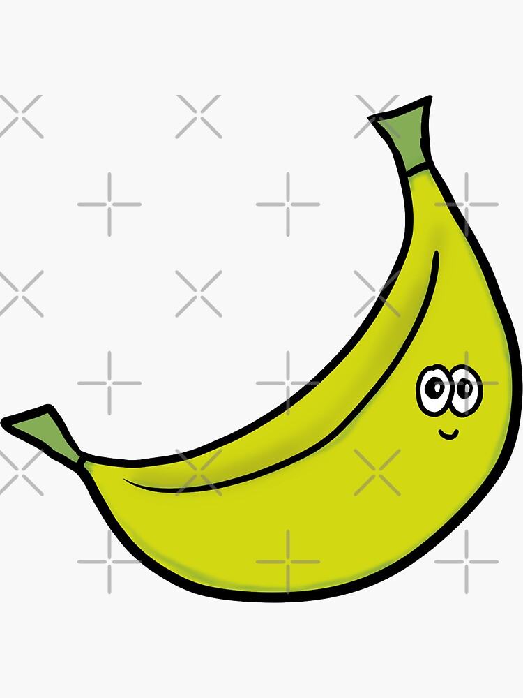 "Funny fat banana-fruit" Sticker for Sale by phys | Redbubble