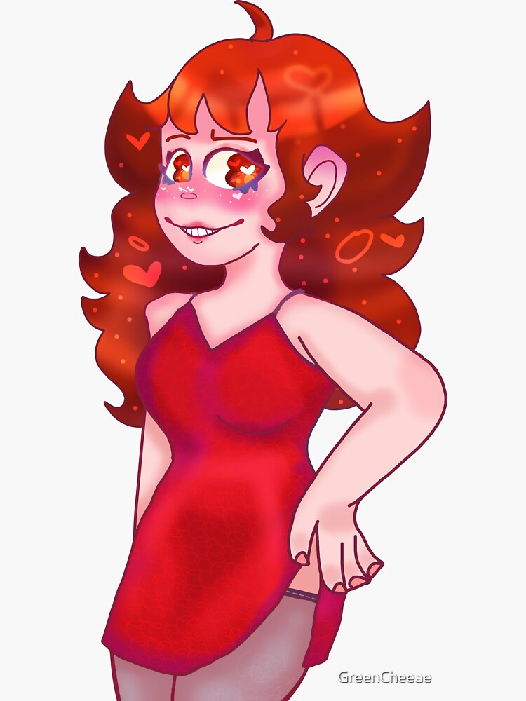 "Gf from fnf" Sticker for Sale by GreenCheeae | Redbubble