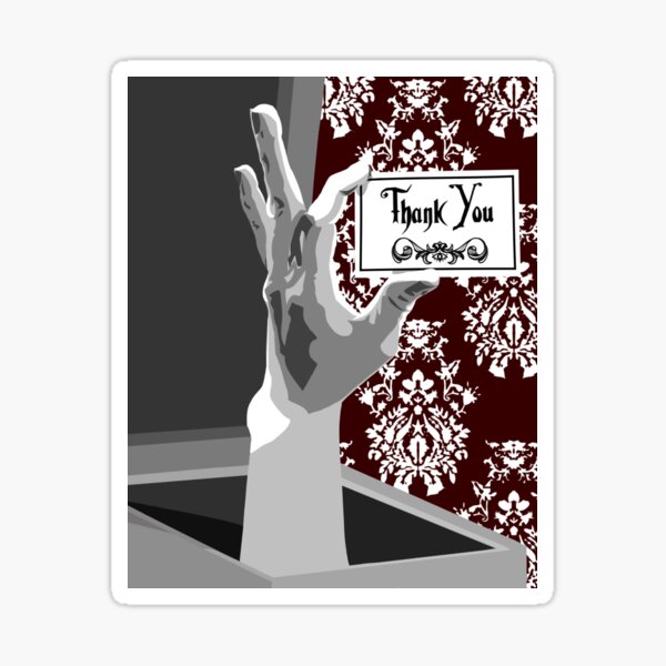 "The Addams Family Thing 'Thank You'" Sticker for Sale by priceling ...