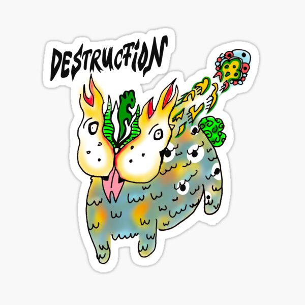 "Destruction " Sticker for Sale by Oddmindss | Redbubble