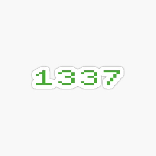 "1337" Sticker for Sale by simokouch | Redbubble