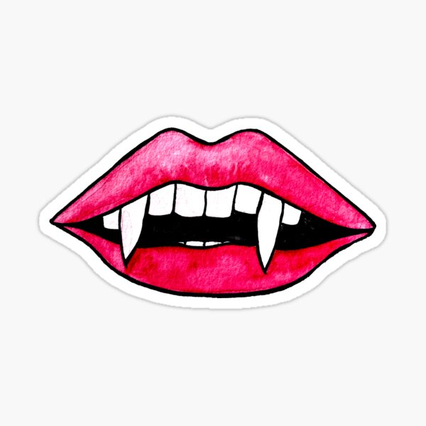"Vampire Bite" Sticker for Sale by WieDesigns | Redbubble