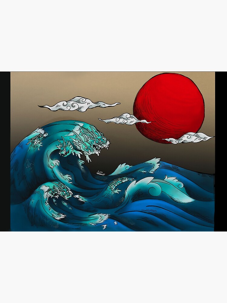 "Japanese sea" Poster by Acanthusdevil | Redbubble