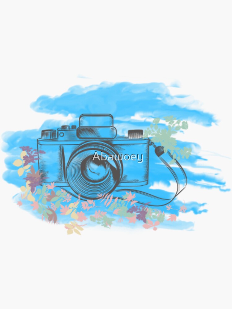 "camera logo " Sticker for Sale by Abawoey | Redbubble